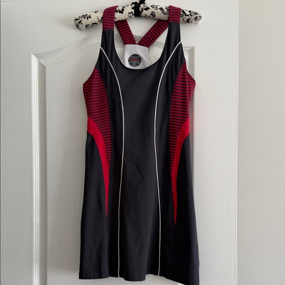 bolle | Dresses | Bolle Grey And Red Tennis Dress | Poshmark